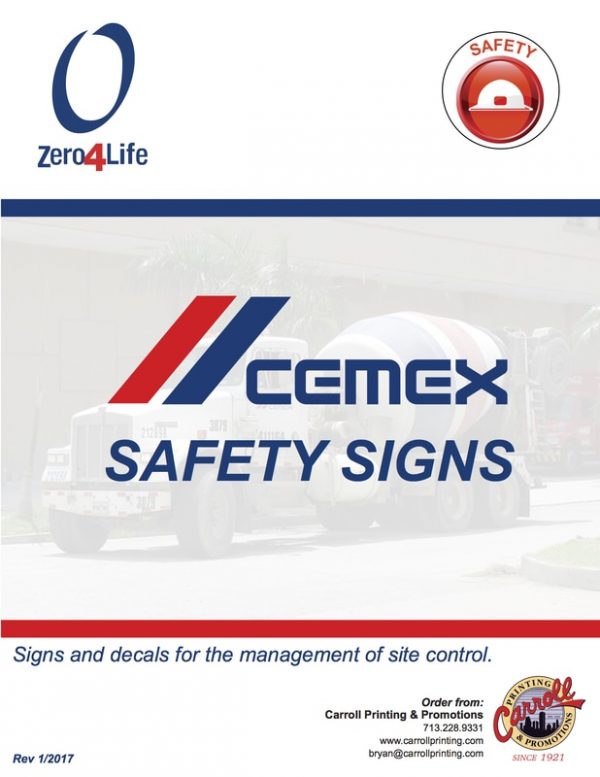 CEMEX Safety Signs Brochure - Carroll Printing