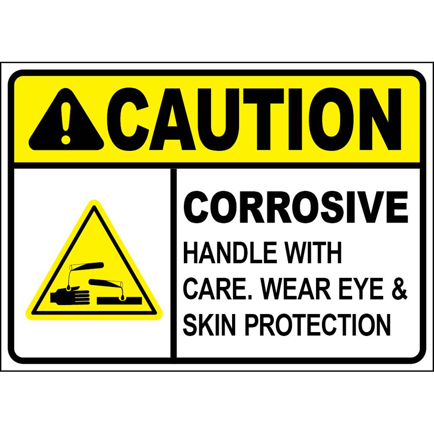 CS-043 Caution Corrosive - Carroll Printing