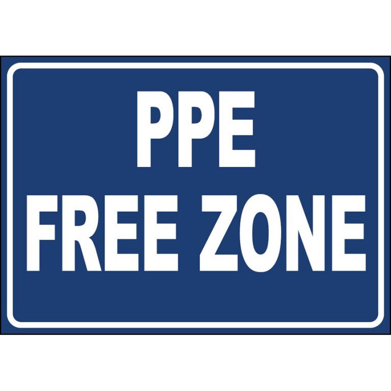CS-122 PPE Free Zone Print - Carroll Printing