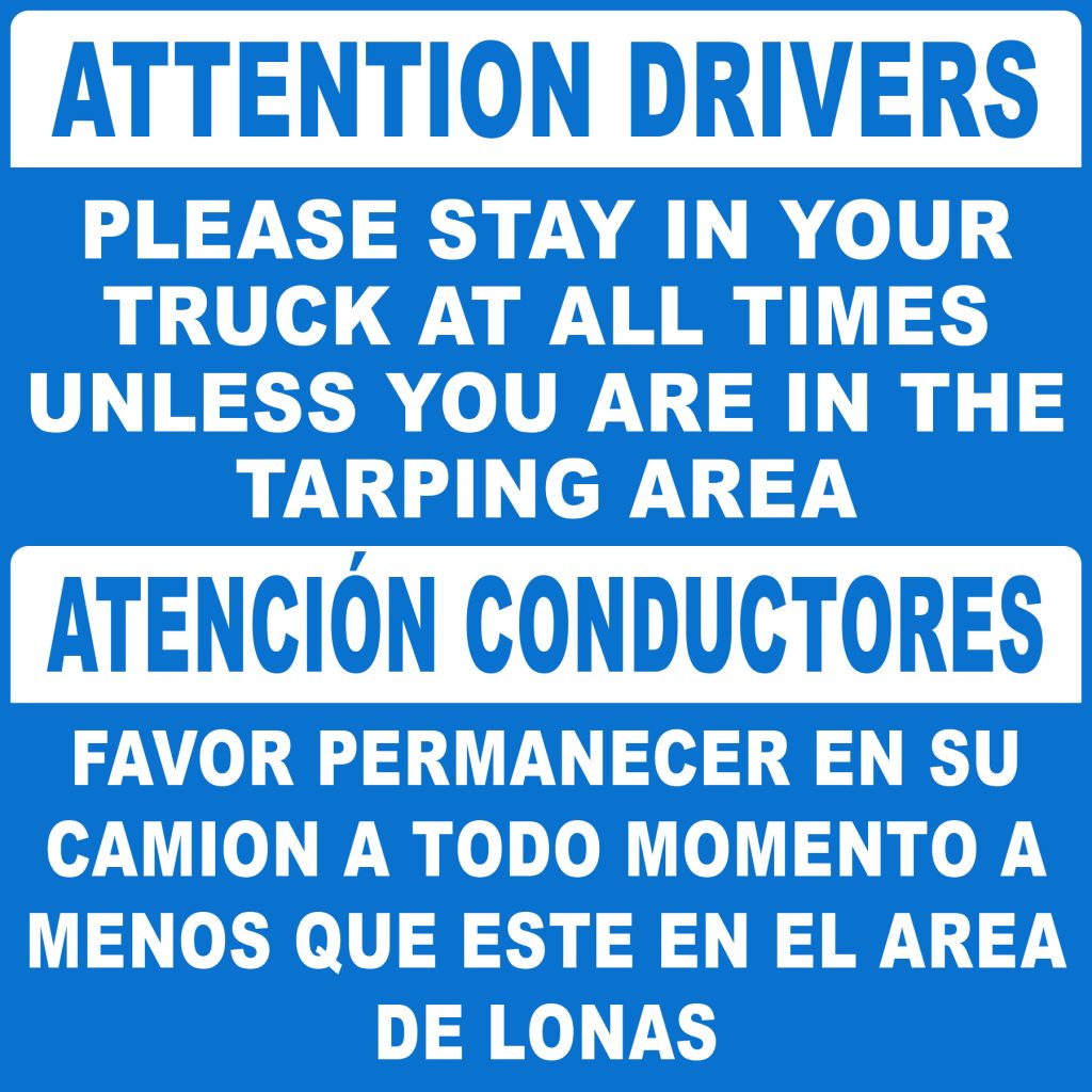 CS-118 Attention Drivers Stay In Truck ES - Carroll Printing